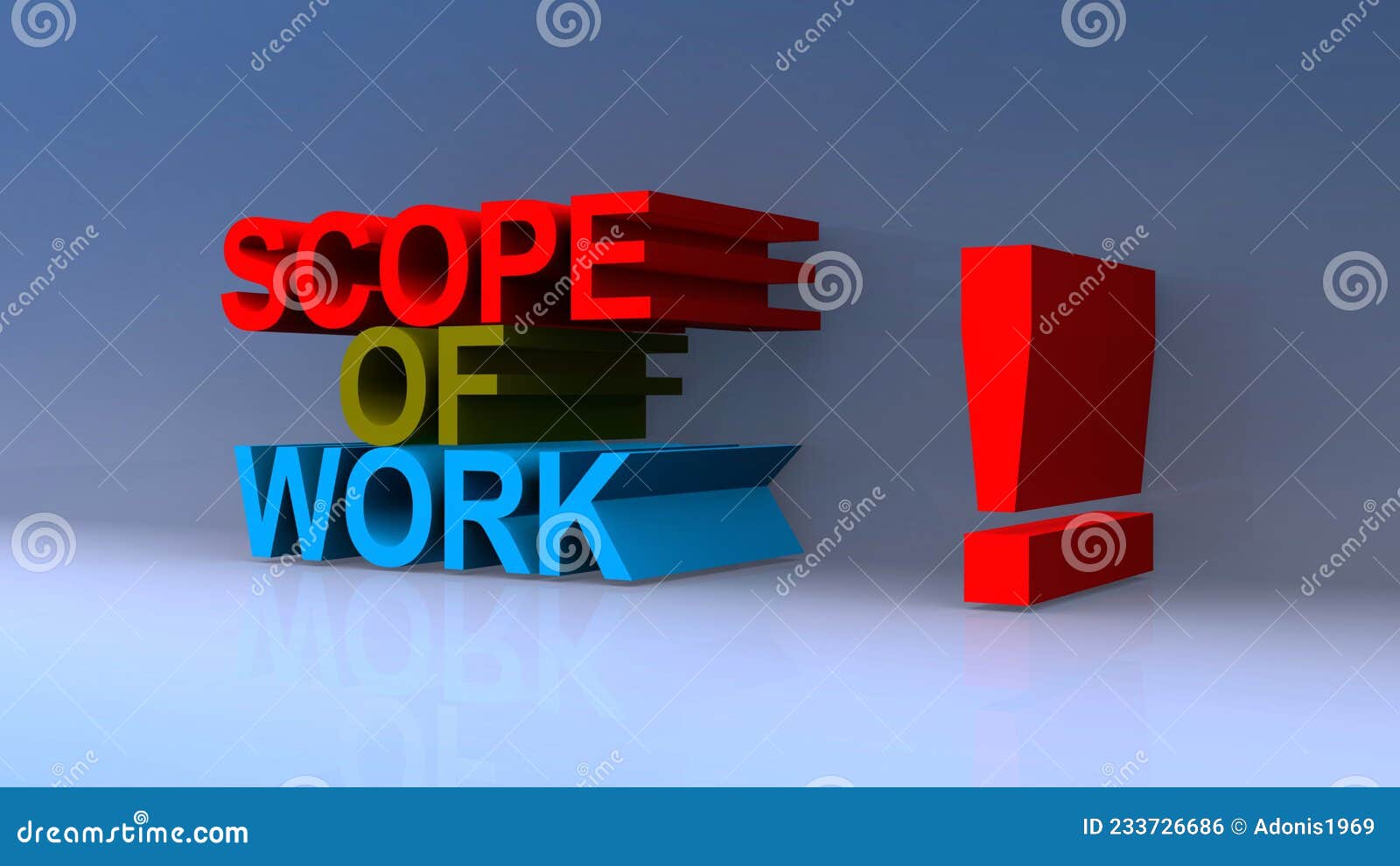 Scope Of Work Is Shown Using The Text Royalty-Free Stock Photo ...
