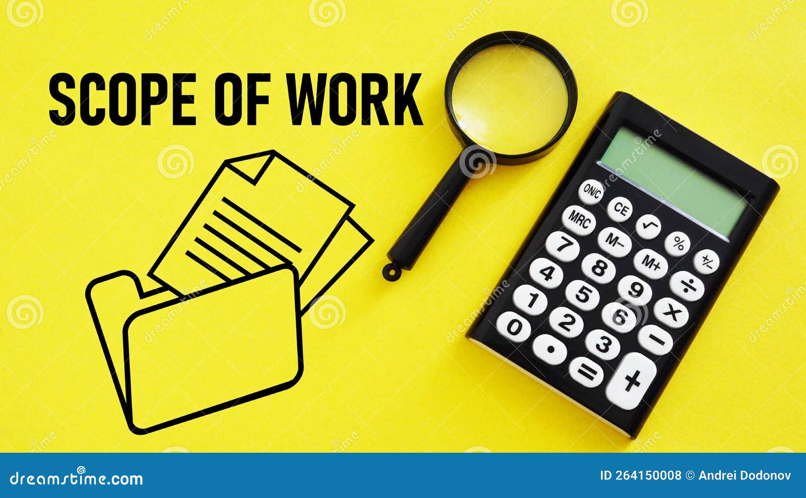 Scope of Work is Shown Using the Text Stock Photo - Image of finance ...