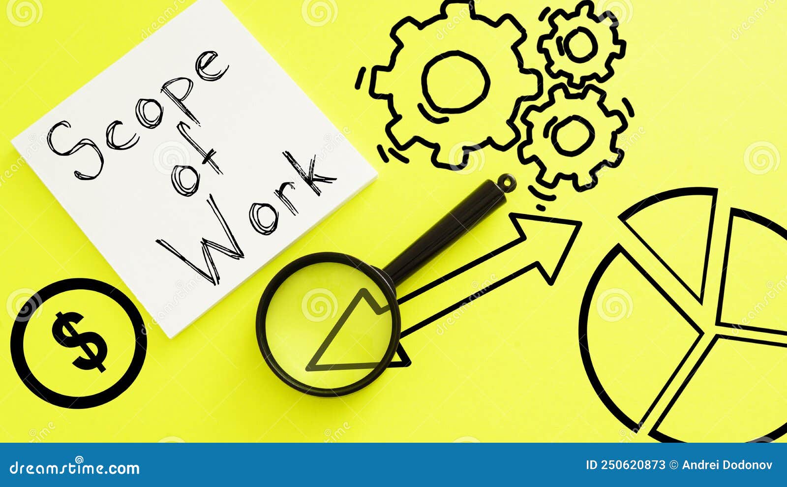 Scope of Work is Shown Using the Text Stock Illustration - Illustration ...