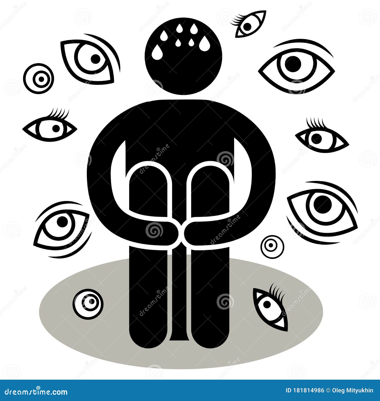Scopophobia Or Scoptophobia. A Man Is Afraid Of Being Seen Or Stared At ... Scopophobia Or Scoptophobia. A Man Is Afraid Of Being Seen Or Stared At ...