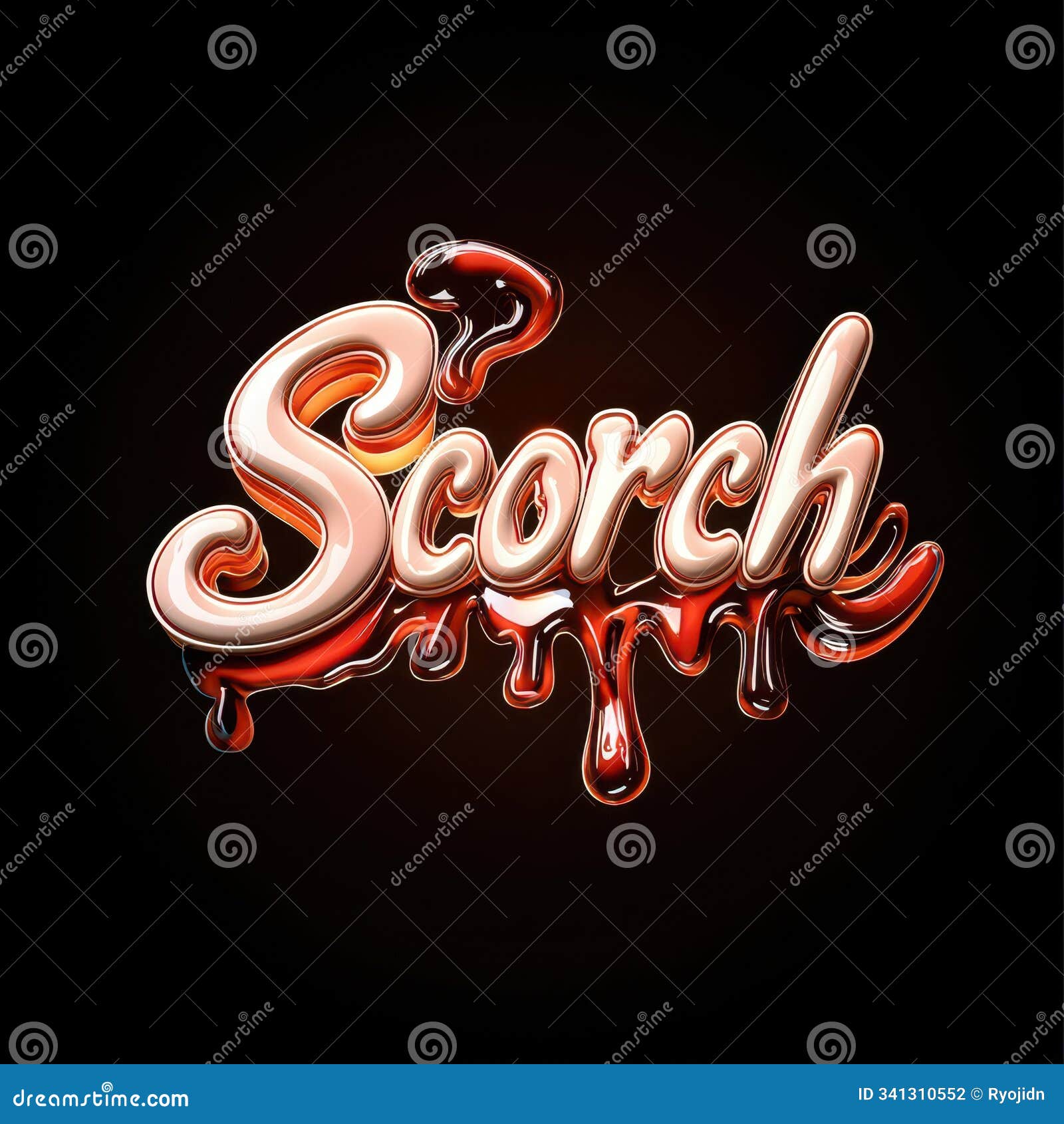 Rose Gold Heat Text stock illustration. Illustration of digital - 341310552