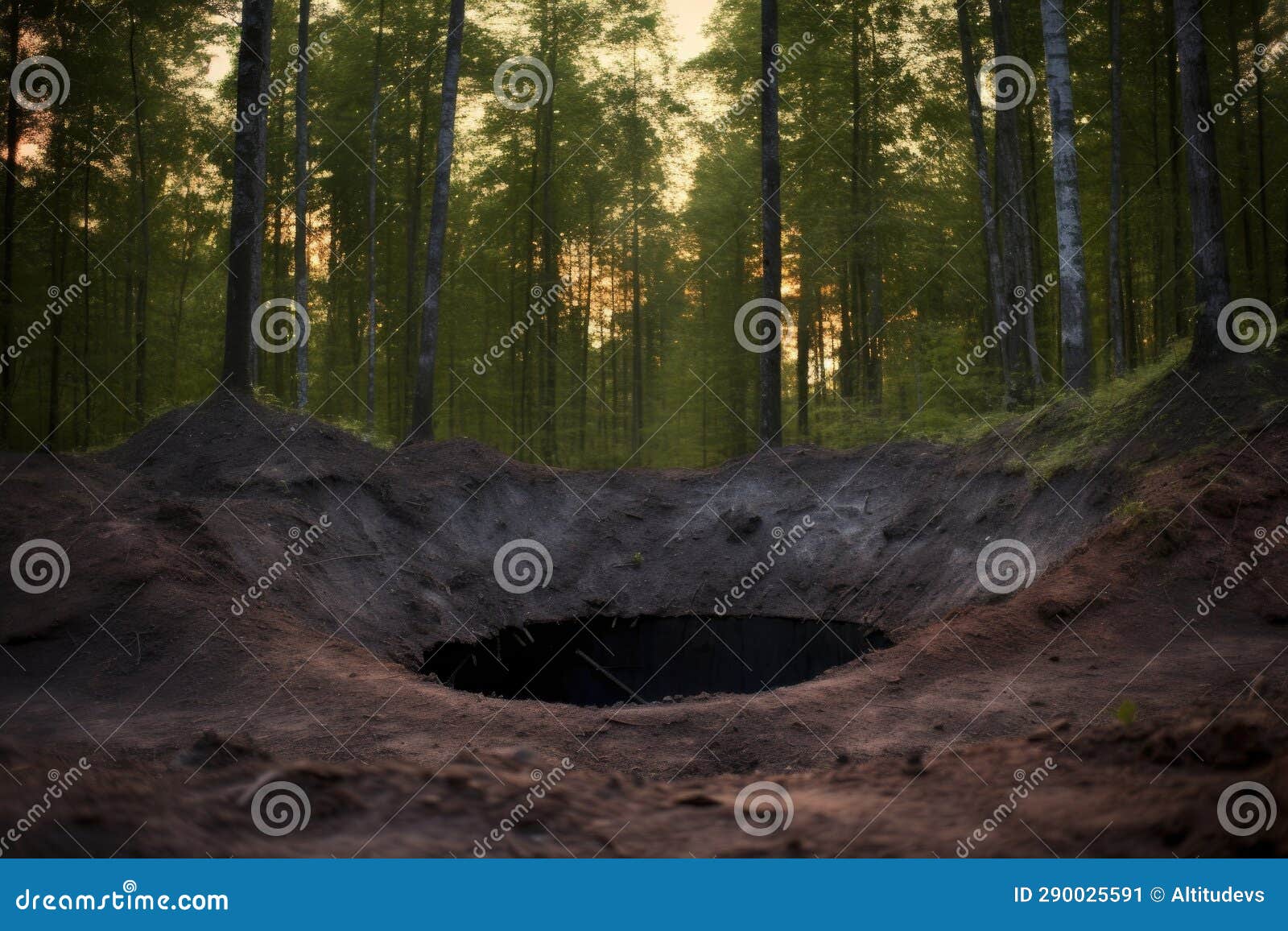 Scorched Earth Around a Fire Pit in a Forest Clearing Stock Image ...