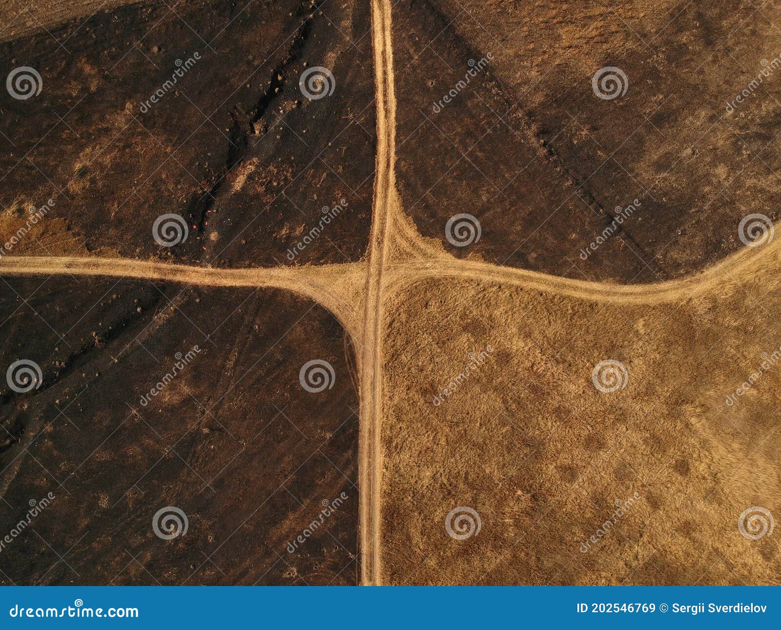 Scorched Earth Top View. Photo from a Drone Stock Image - Image of ...