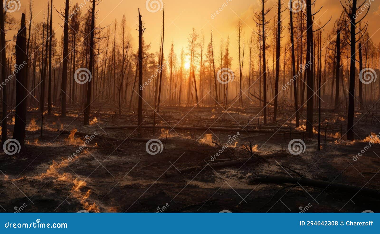 Scorched Forest after Wildfires Stock Photo - Image of dead, stones ...