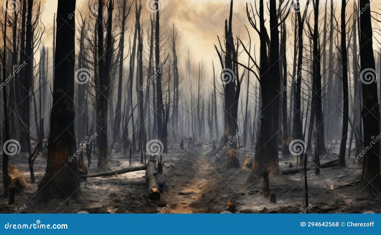 Scorched Forest after Wildfires Stock Photo - Image of wildfire, scenic ...