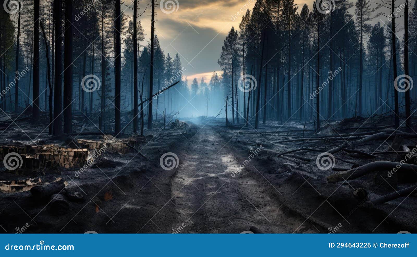 Scorched Forest after Wildfires Stock Photo - Image of mountain ...