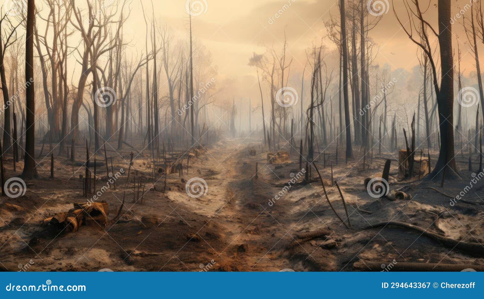 Scorched Forest after Wildfires Stock Image - Image of rocks, damage ...