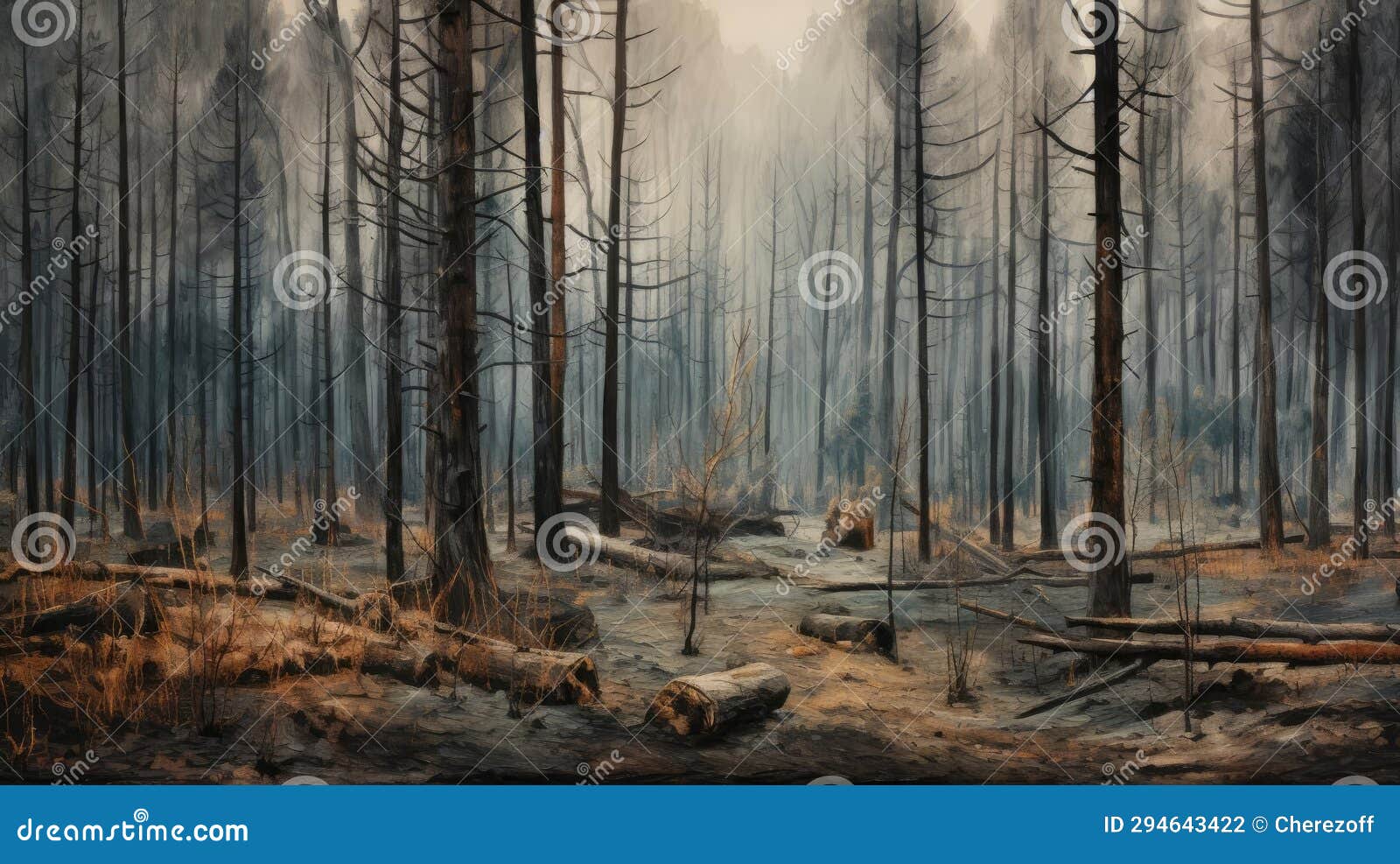 Scorched Forest after Wildfires Stock Photo - Image of scenic, path ...
