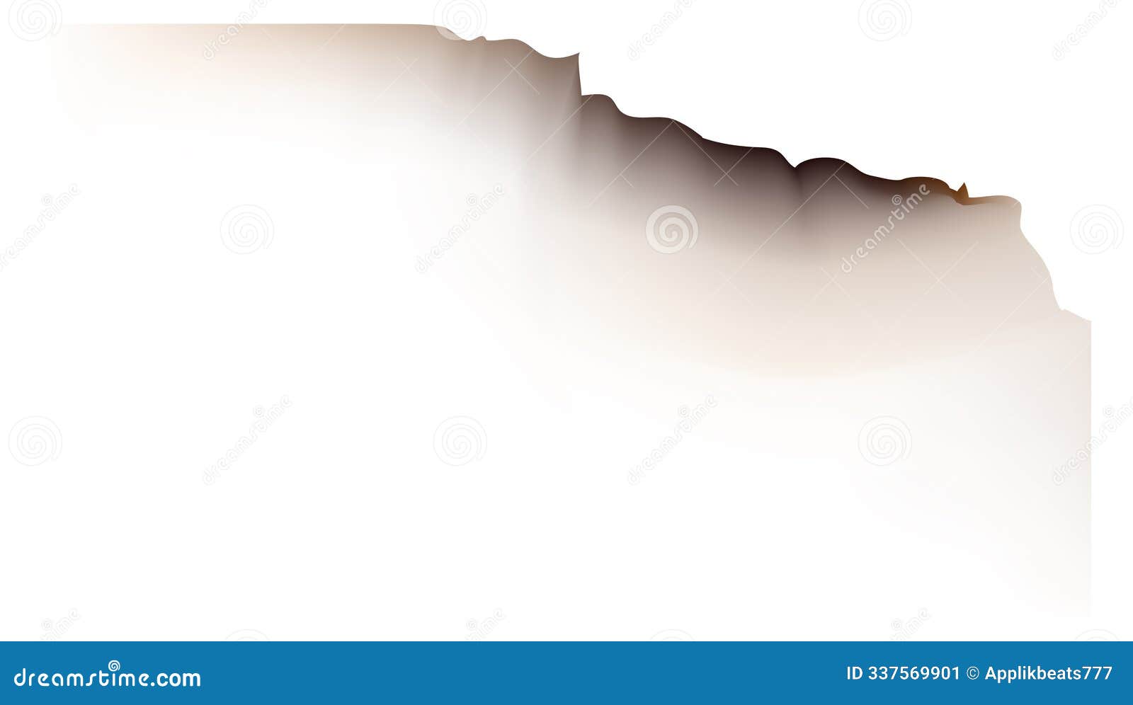Scorched Paper Corner. Burnt Texture. Realistic Edge Vector ...