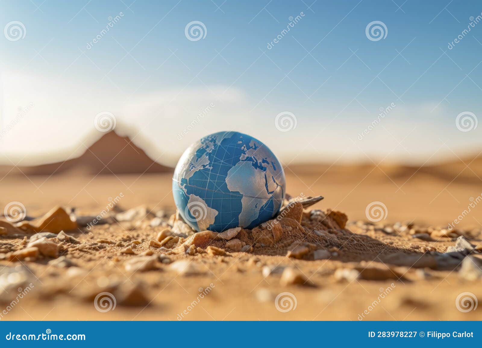 Scorching Emblem: Planet Enduring Global Warming and Desertification ...