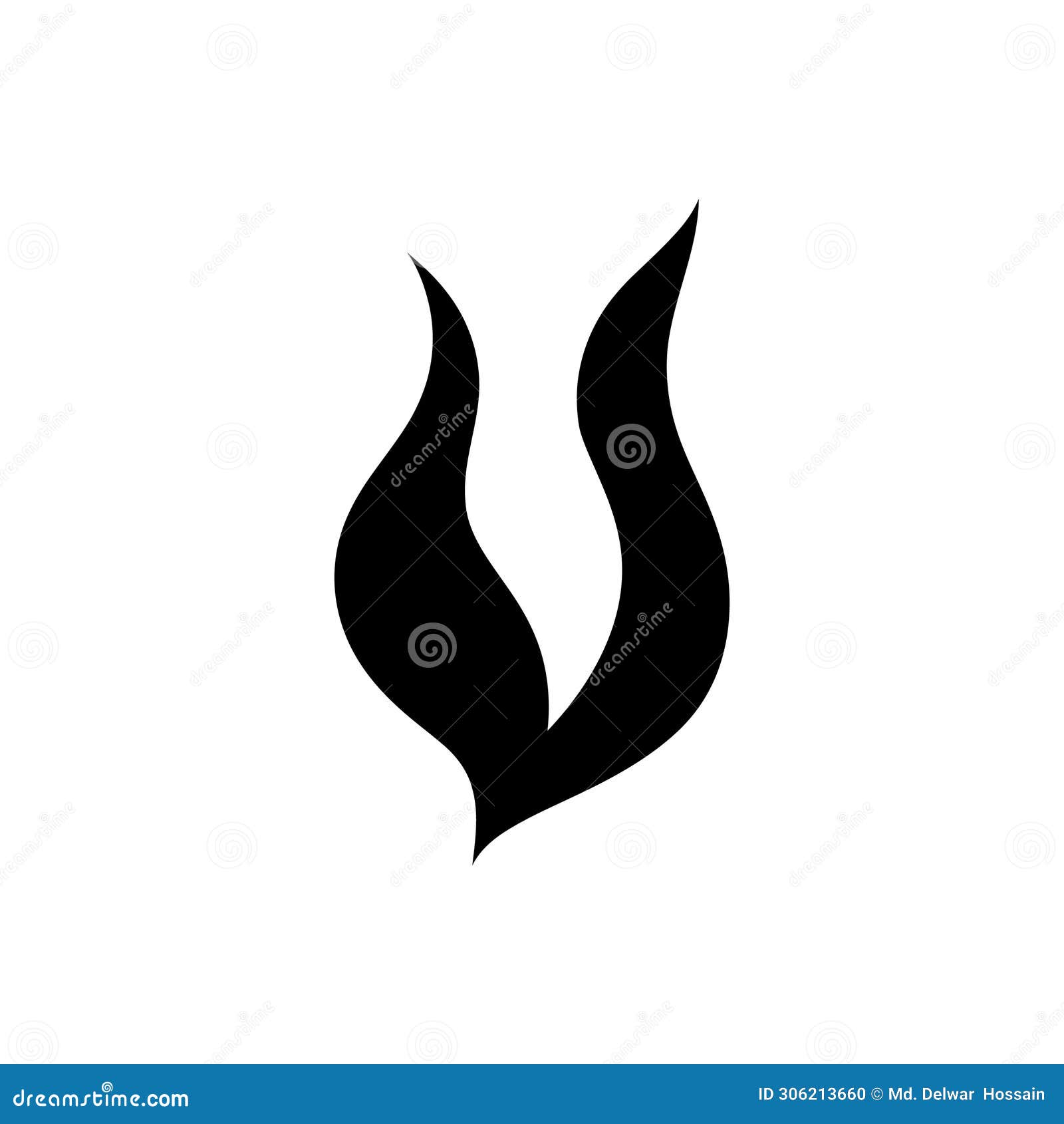 Scorching heat flame icon stock vector. Illustration of icon - 306213660