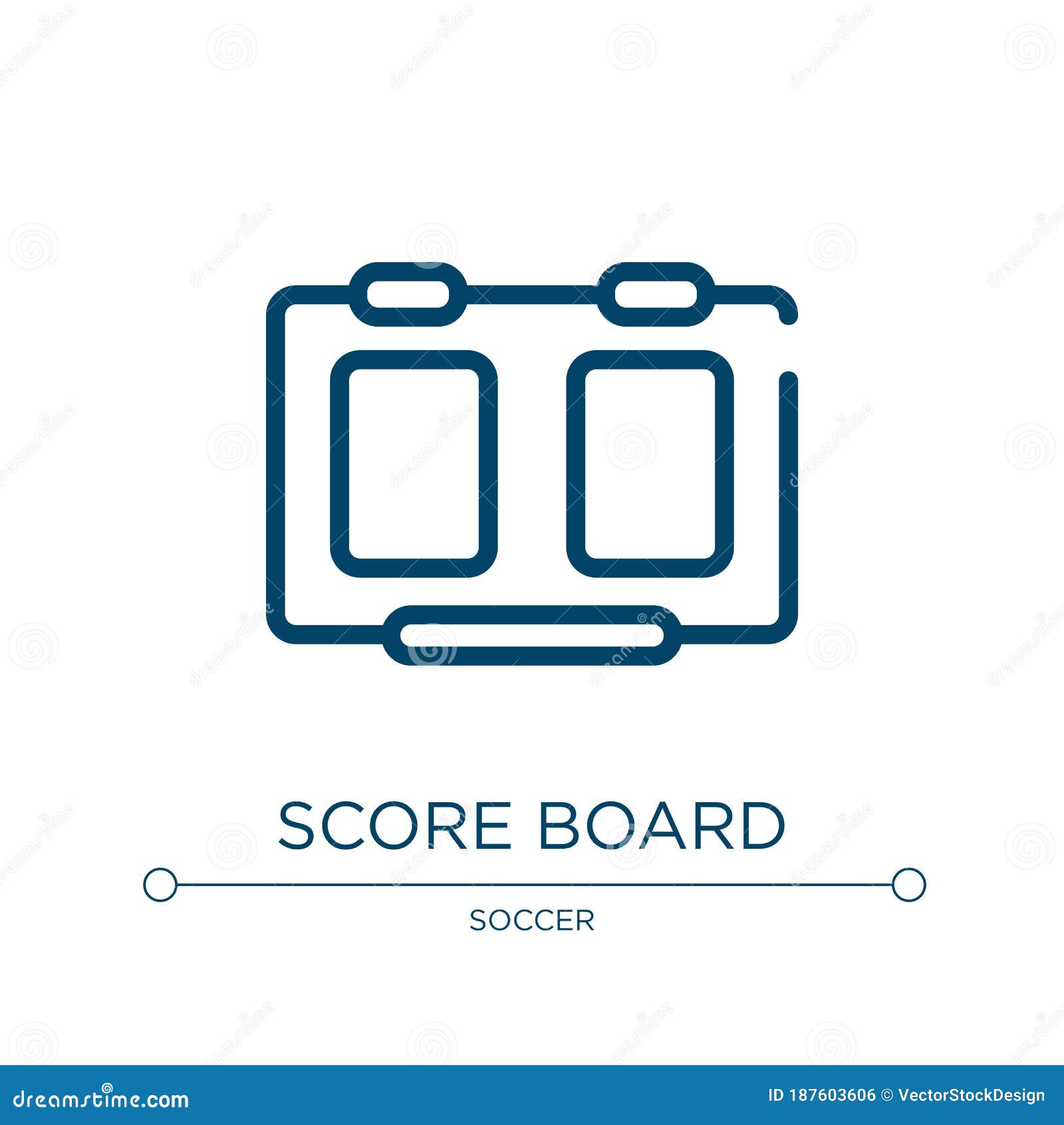 Score Board Icon. Linear Vector Illustration from Soccer Collection ...