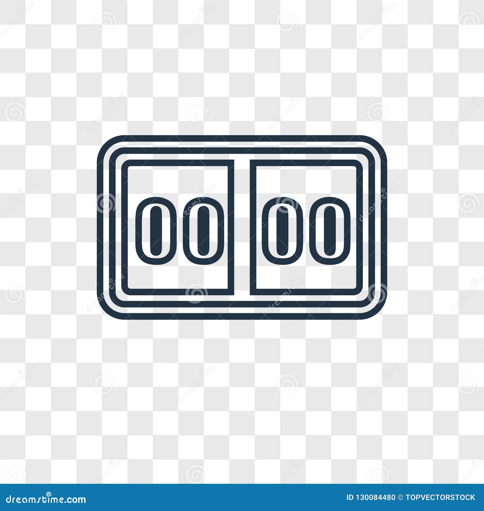 Score Concept Vector Linear Icon Isolated on Transparent Background ...