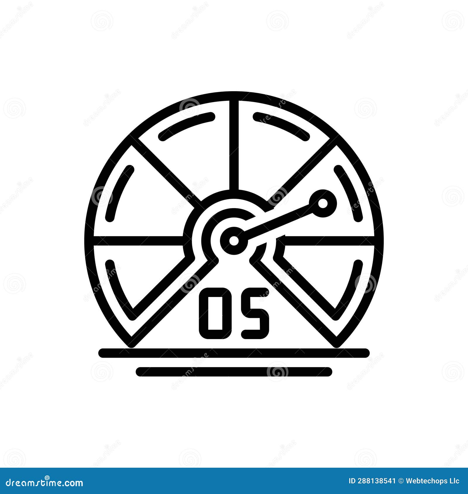 Black Line Icon for Score, Meter and Level Stock Illustration ...