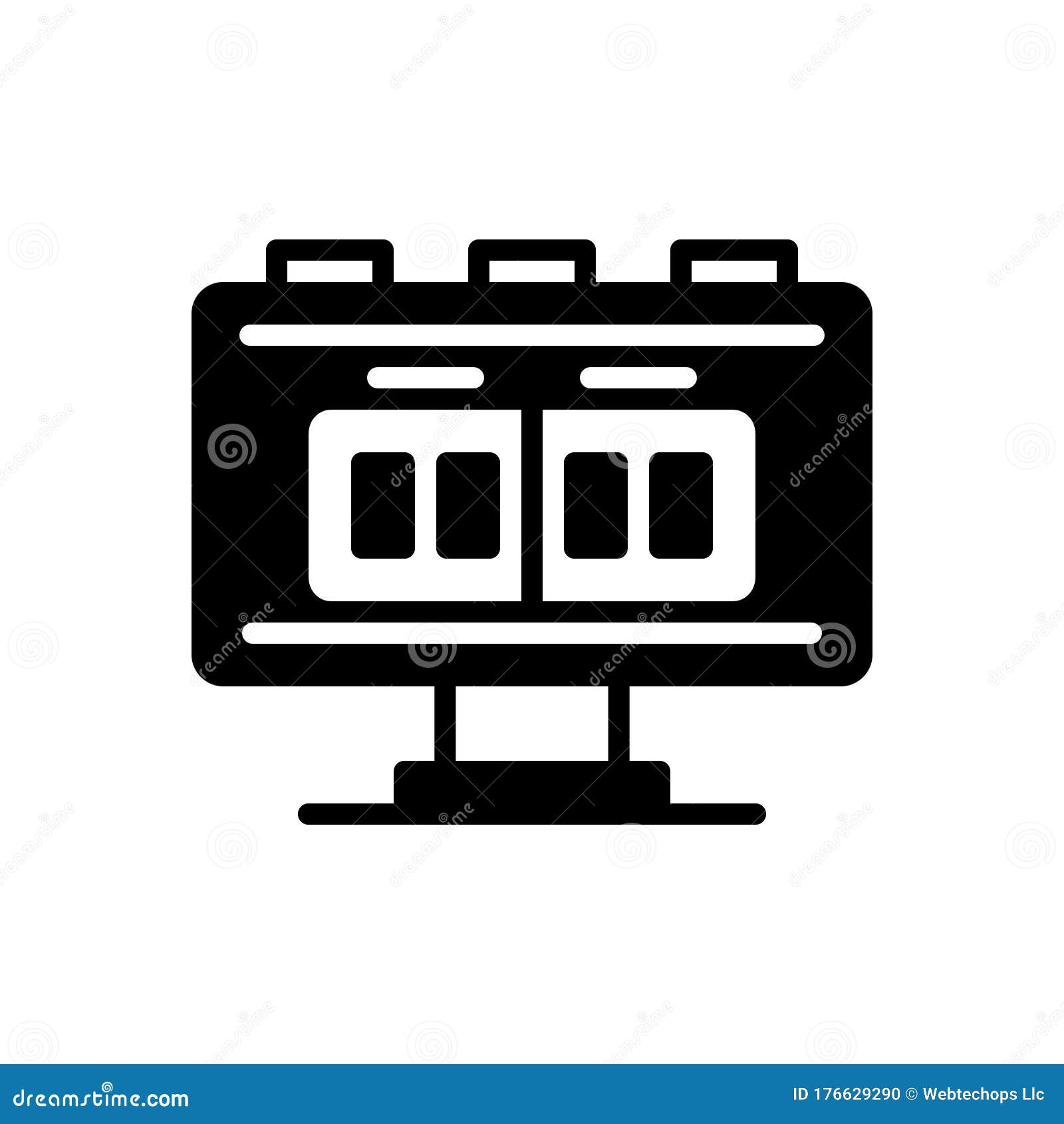 Black Solid Icon for Score, Outcome and Total Stock Vector ...