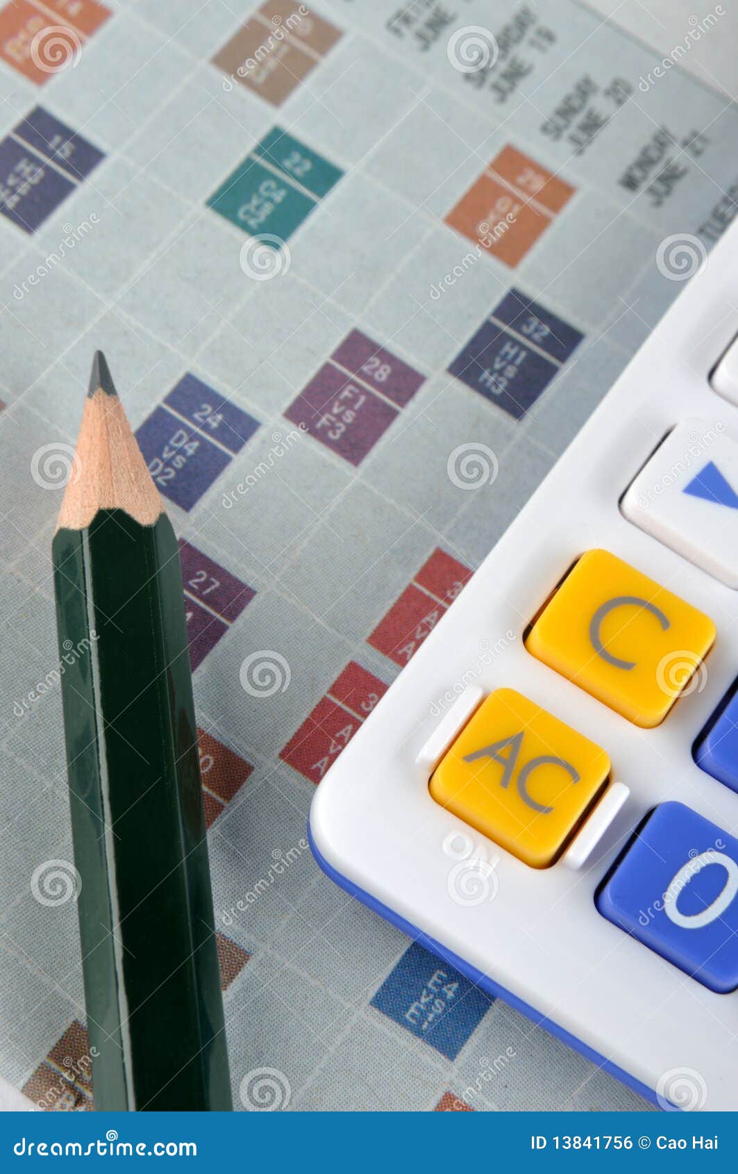 Score Paper, Calculator and Pencil Stock Photo - Image of data, life ...
