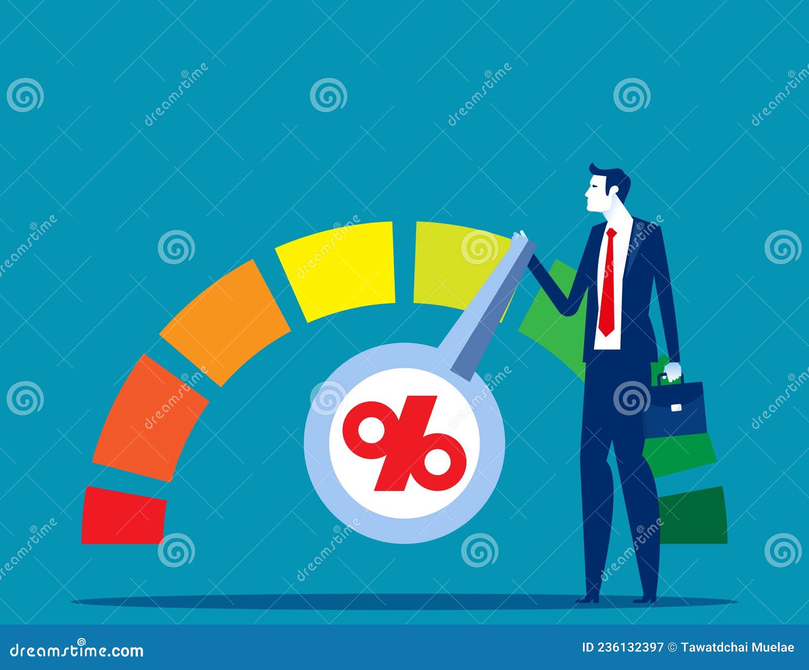 Score Rating Based. Business Cartoon Vector Illustration Stock Vector ...