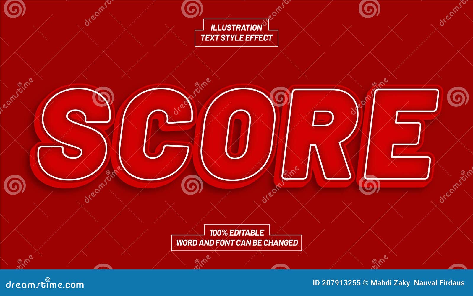 Score Red Text Style Effect Stock Vector - Illustration of business ...