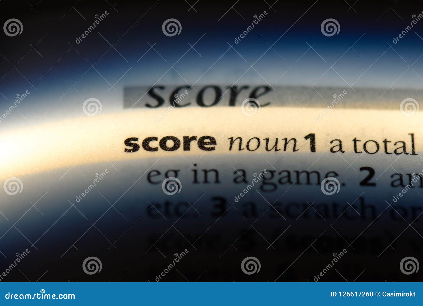 Score stock photo. Image of printed, info, dictionary - 126617260