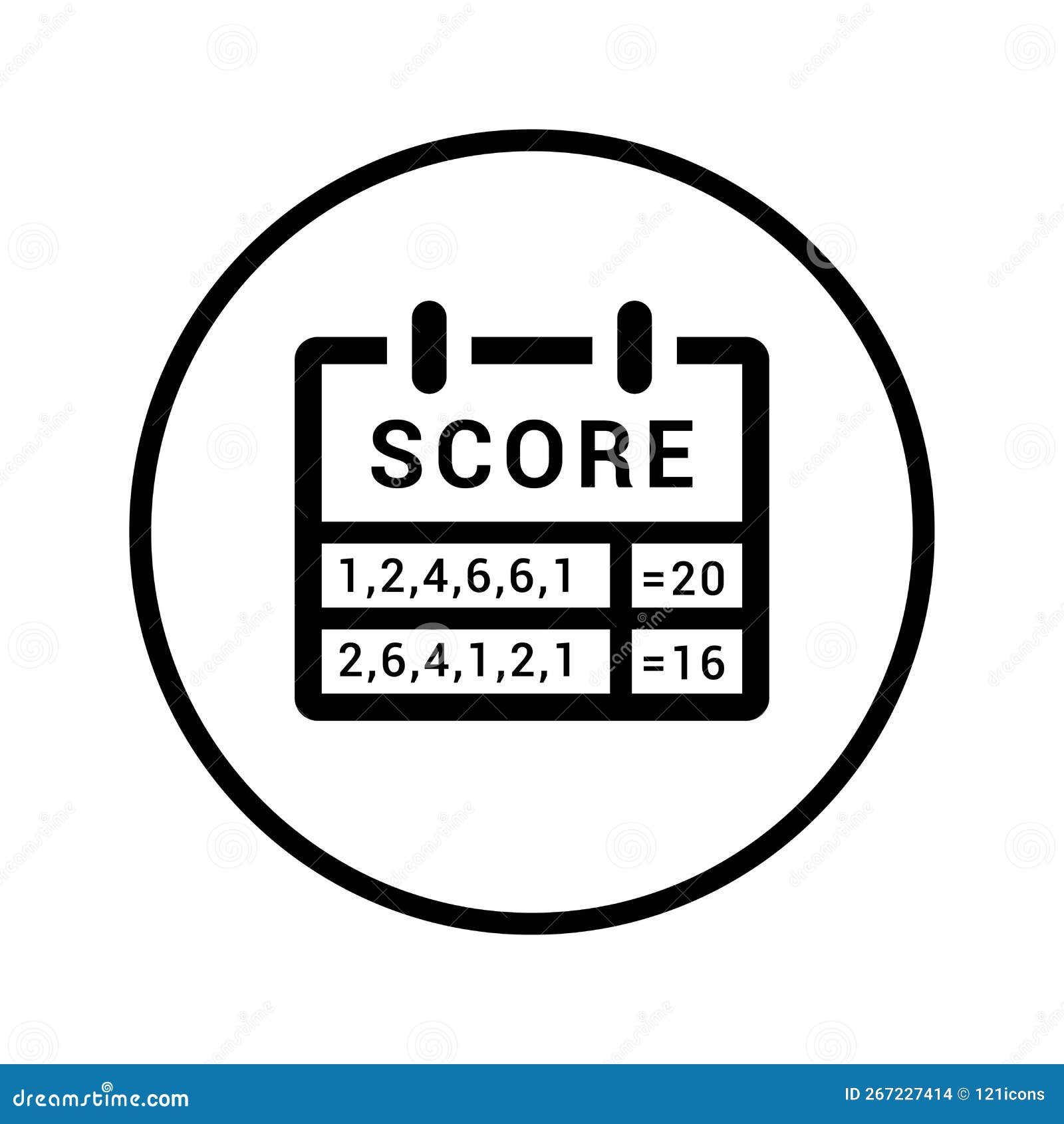Score, scorecard icon stock illustration. Illustration of apps - 267227414