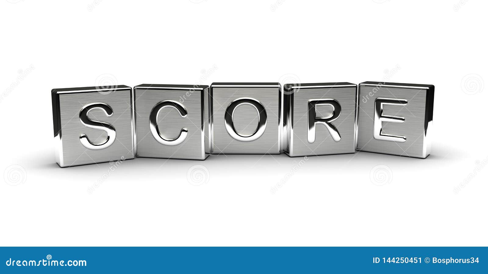 Score Text on Metal Block stock illustration. Illustration of ...