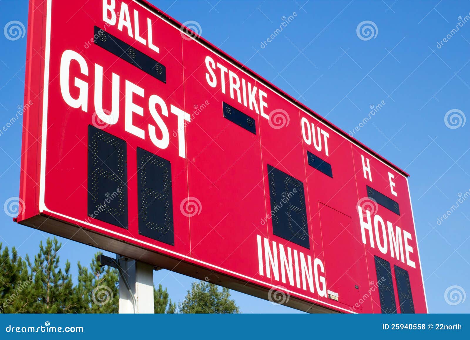 Scoreboard stock photo. Image of inning, ball, board - 25940558