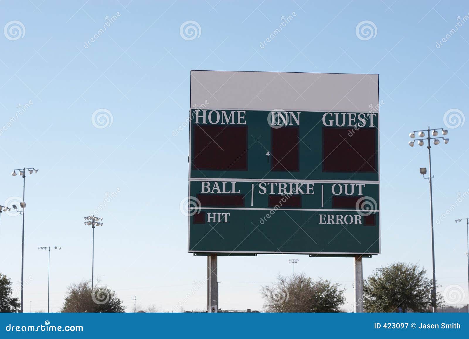 Scoreboard with ad space stock image. Image of score, team - 423097