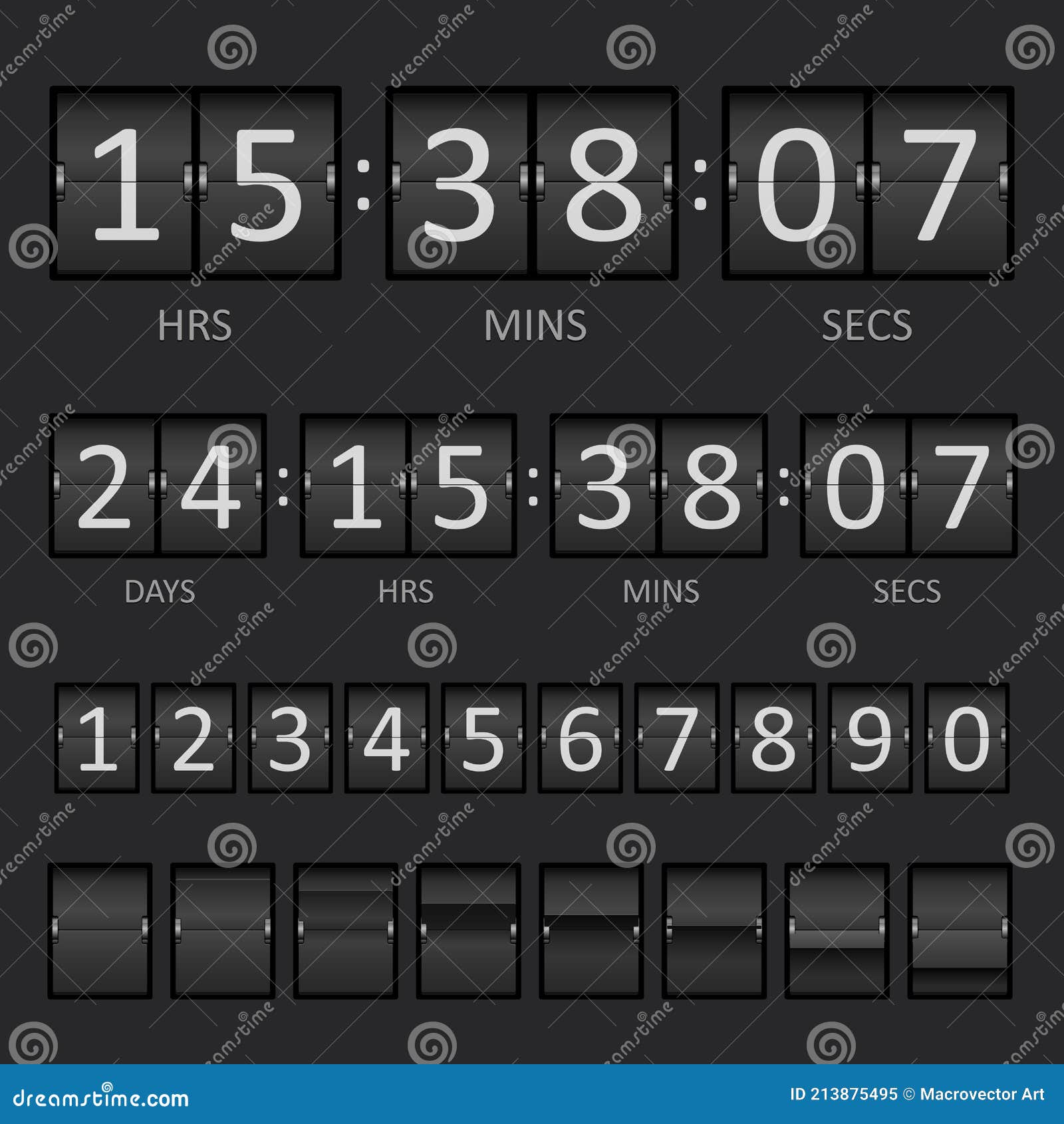 Scoreboard Countdown Timer Design Vector Illustration Stock Vector ...