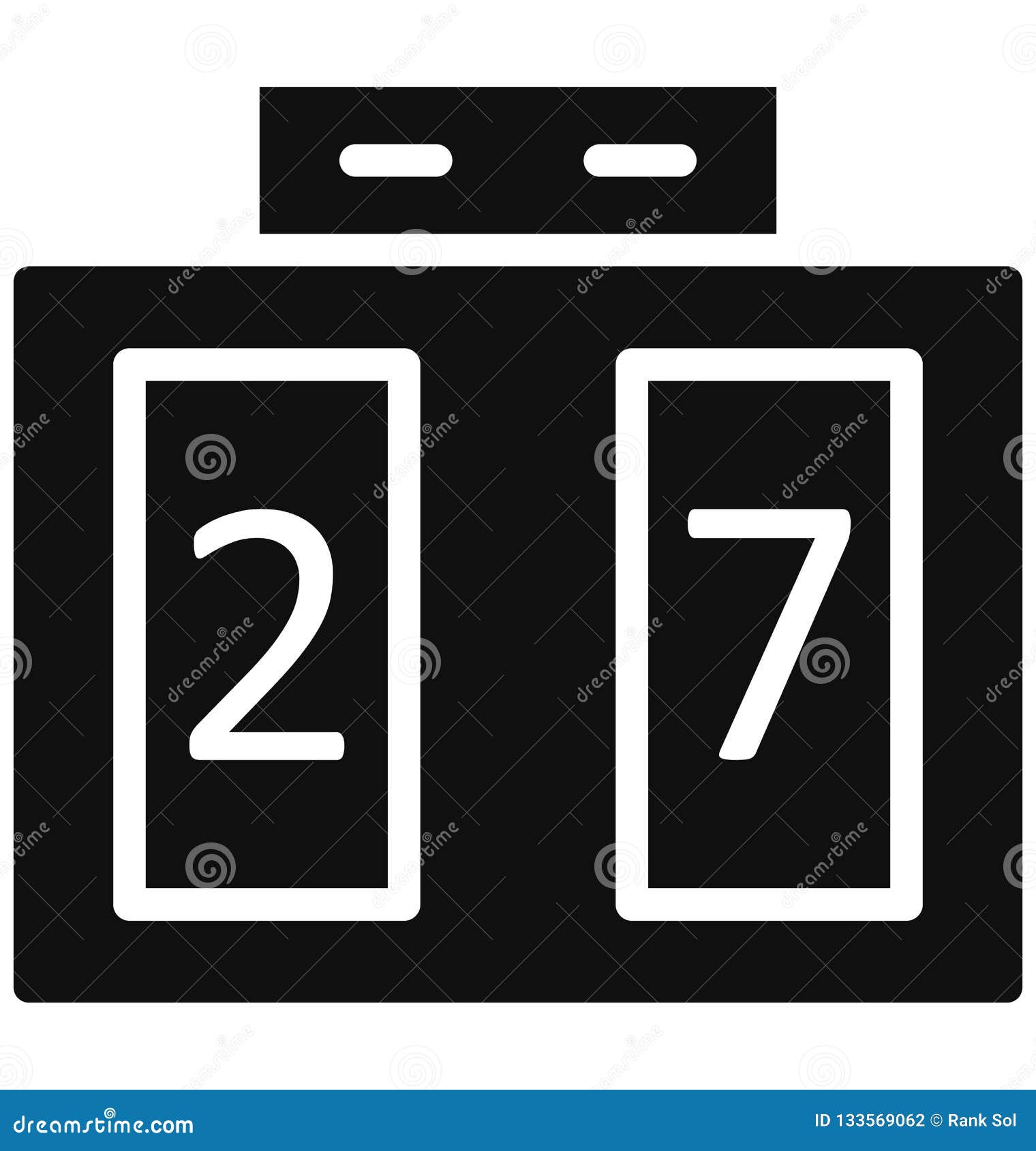 Scoreboard, Counts Isolated Vector Icon that Can Be Easily Modified or ...