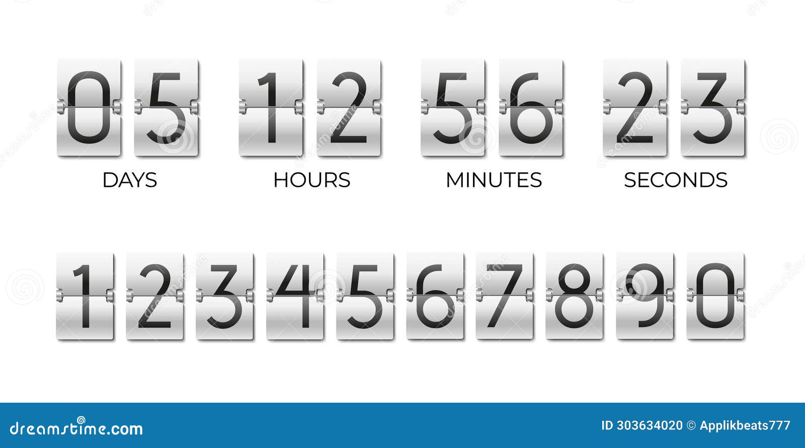 Scoreboard Of Day, Hour, Minutes And Seconds. Flipboard For Time ...