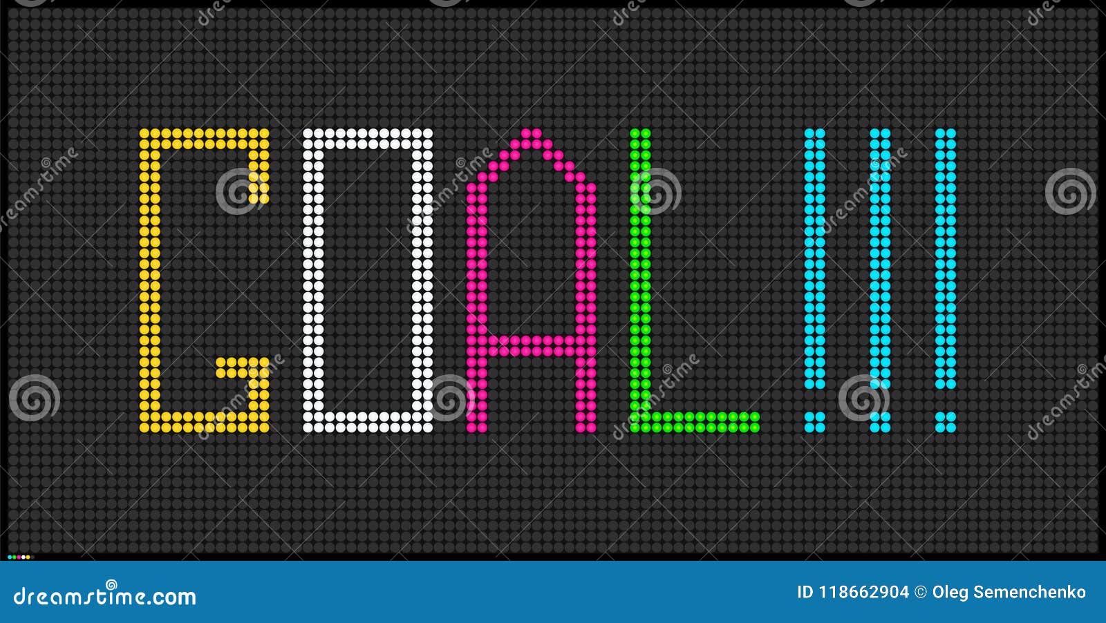 Scoreboard Display Led Light Dot Electronic Stock Illustration ...