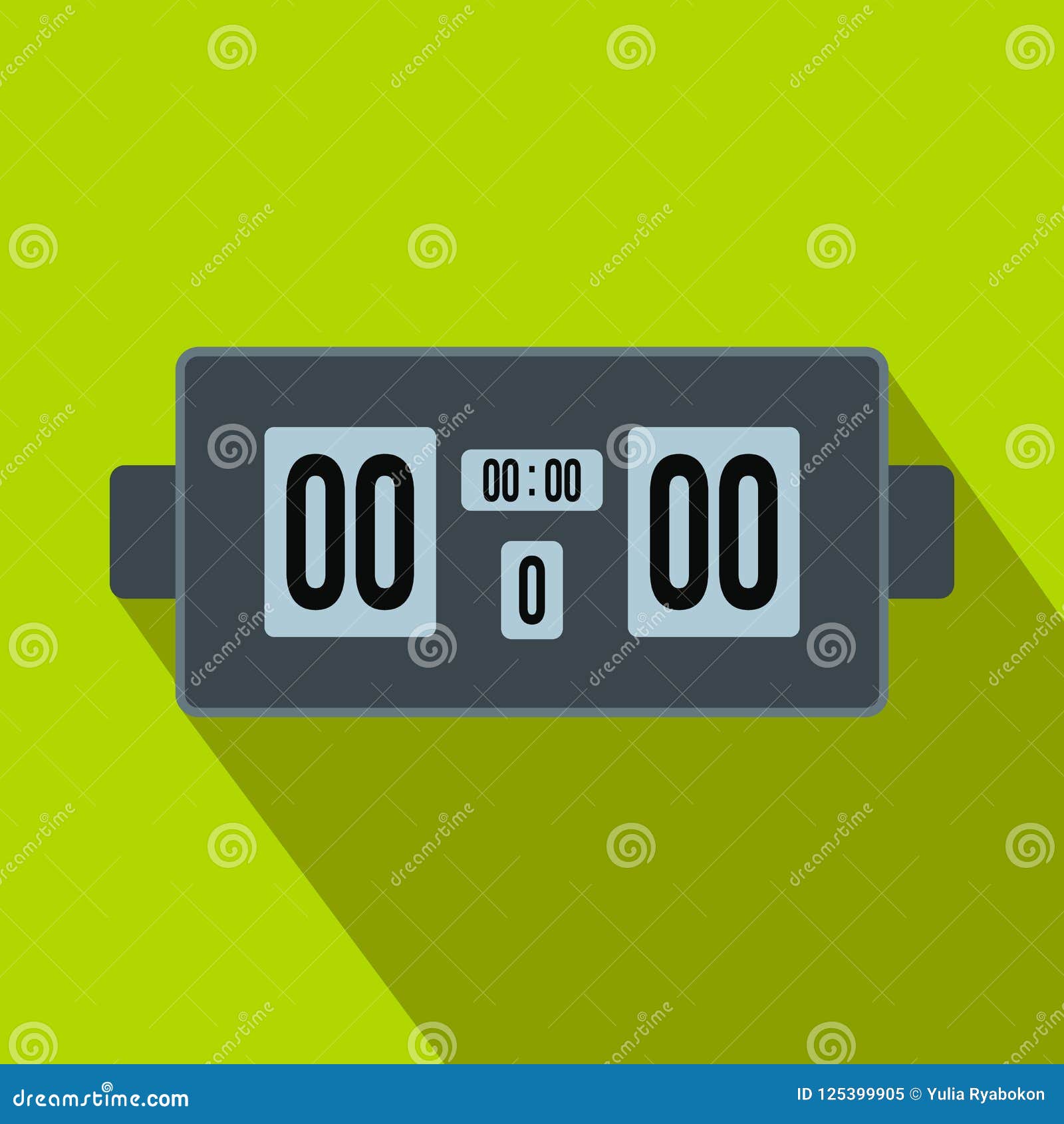 Scoreboard flat icon stock illustration. Illustration of clock - 125399905
