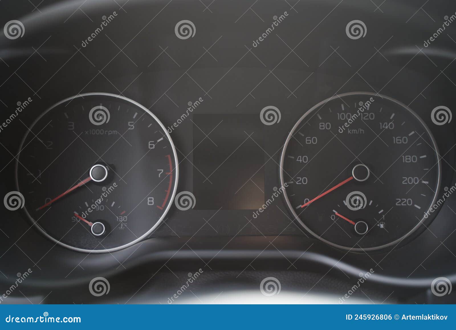 Scoreboard of Indicators of Automobile. Speedometer and Tachometer ...