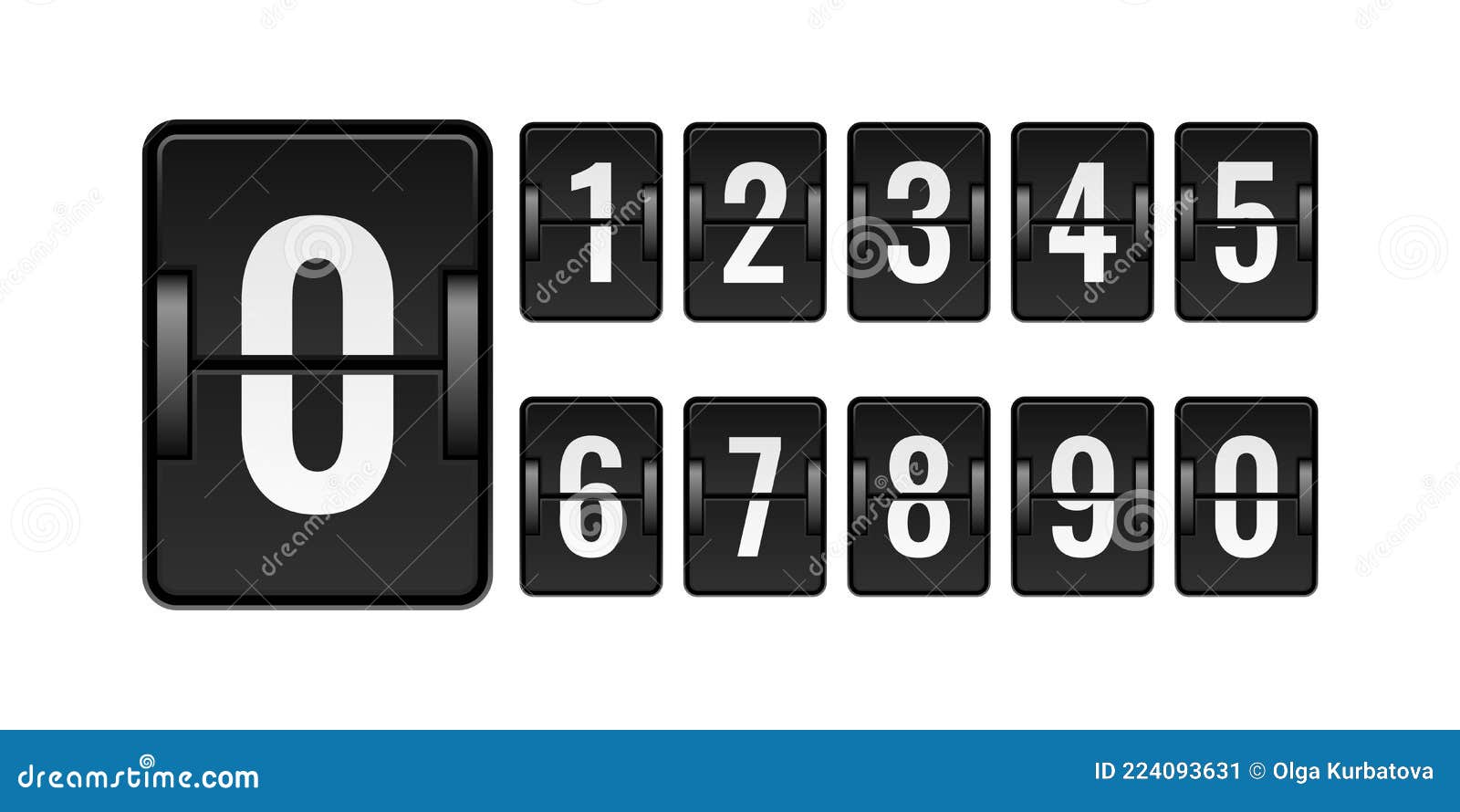 Scoreboard Mechanical. Numbers for Counter. Flipping Watch Panel ...