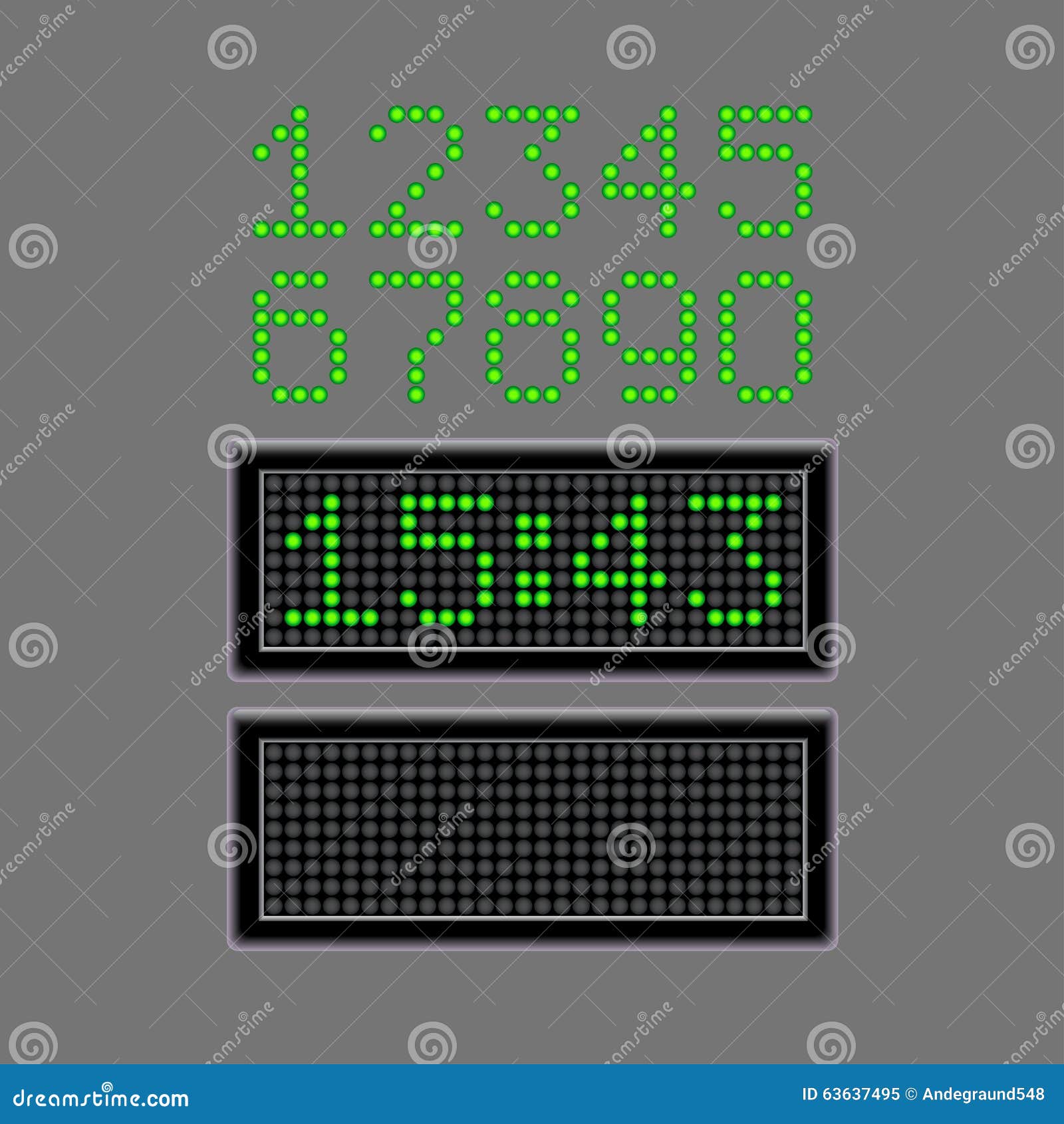 Scoreboard Numbers on Grey Vector Stock Vector - Illustration of design ...