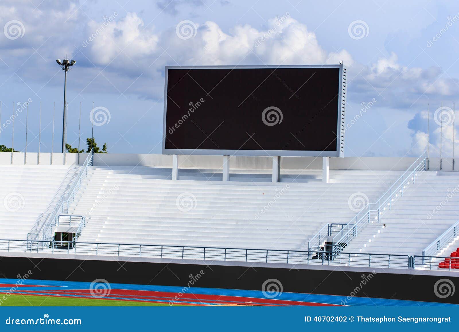 Scoreboard Screen in Stadium Stock Photo - Image of athlete, screen ...