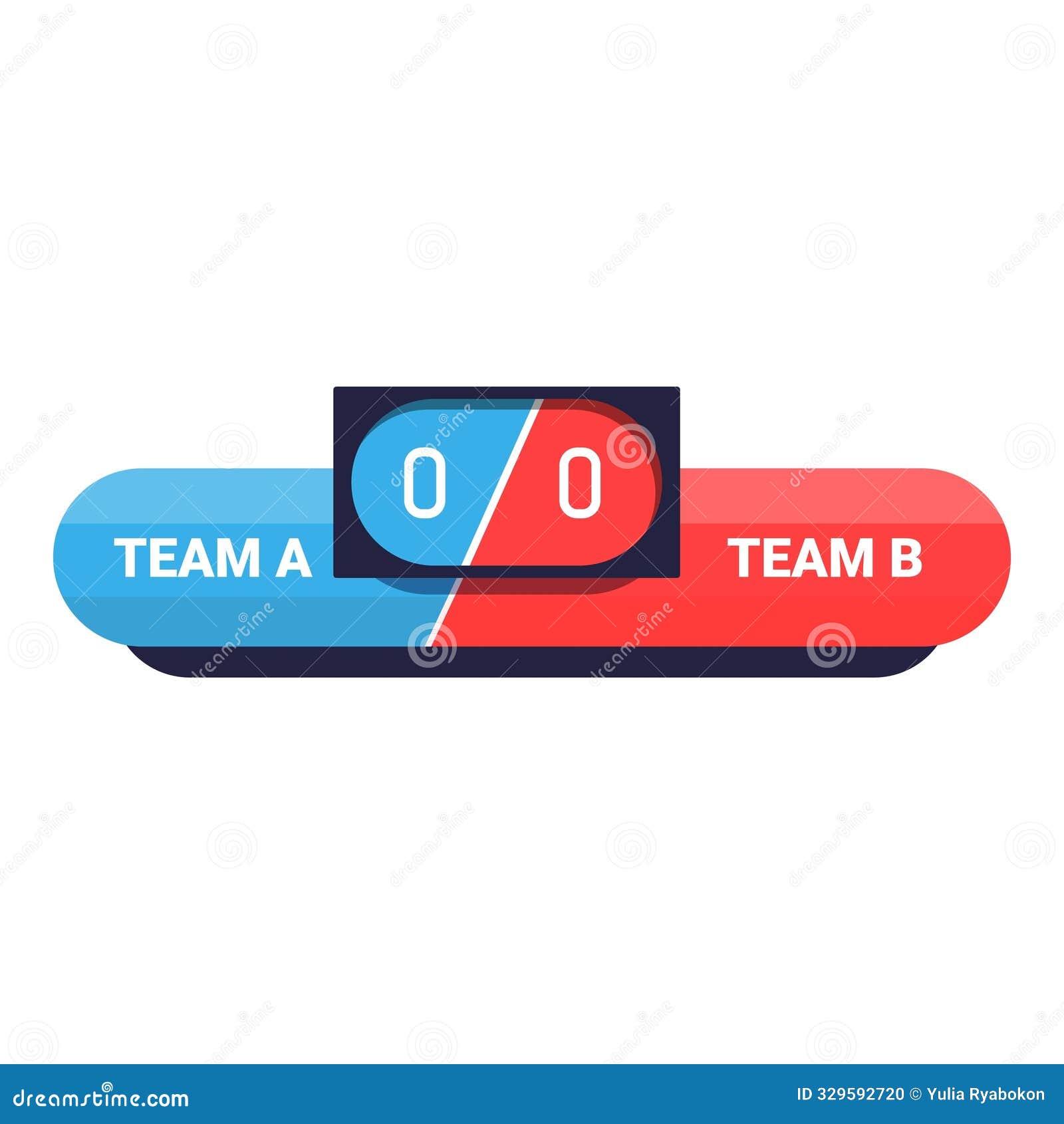 Scoreboard Showing Team a Versus Team B with Zero Zero Score Stock ...