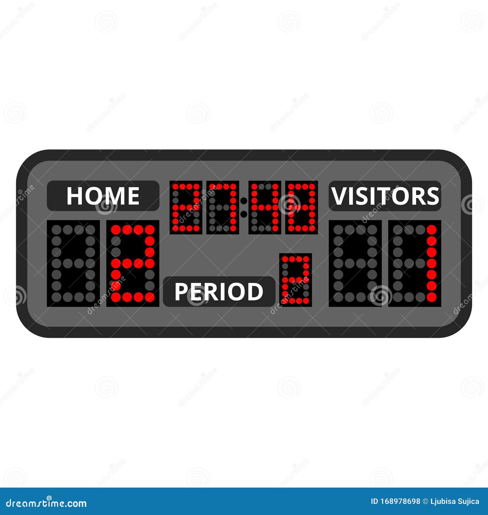 Scoreboard stock vector. Illustration of home, basketball - 168978698