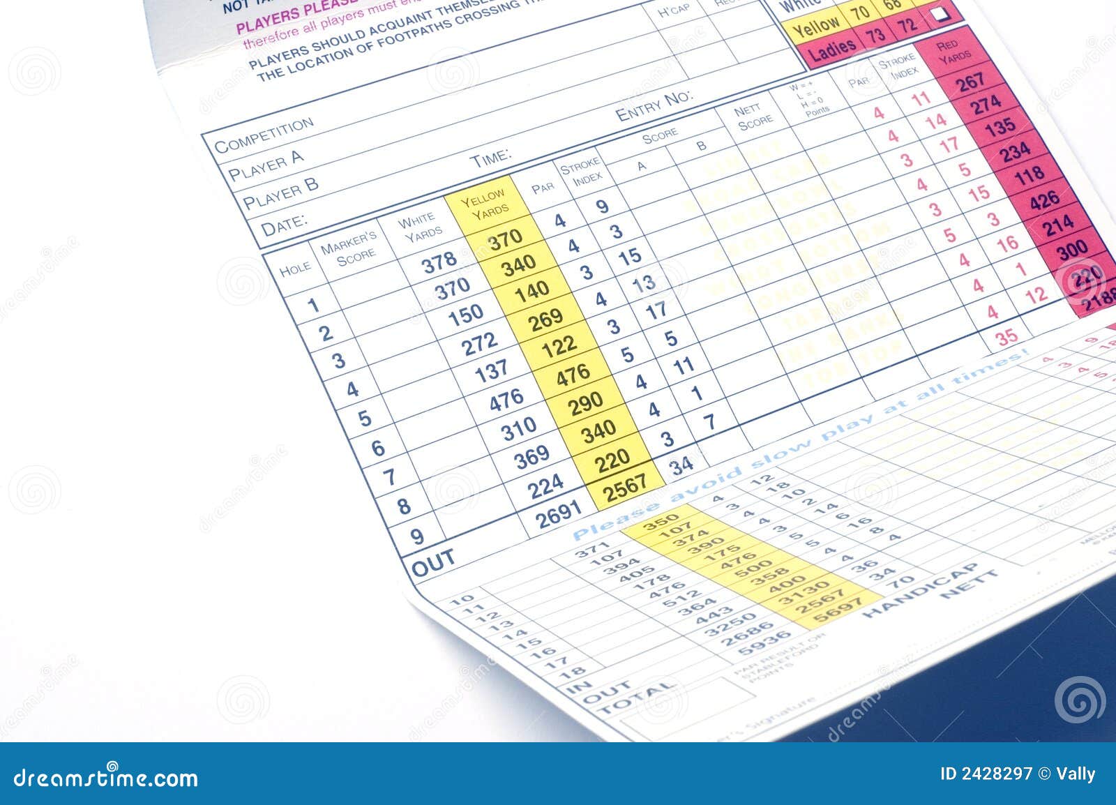 Scorecard stock image. Image of link, play, success, flag - 2428297