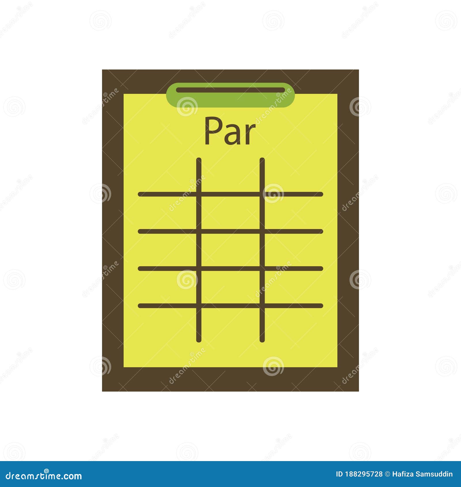 Scorecard Clipboard. Vector Illustration Decorative Design Stock Vector ...