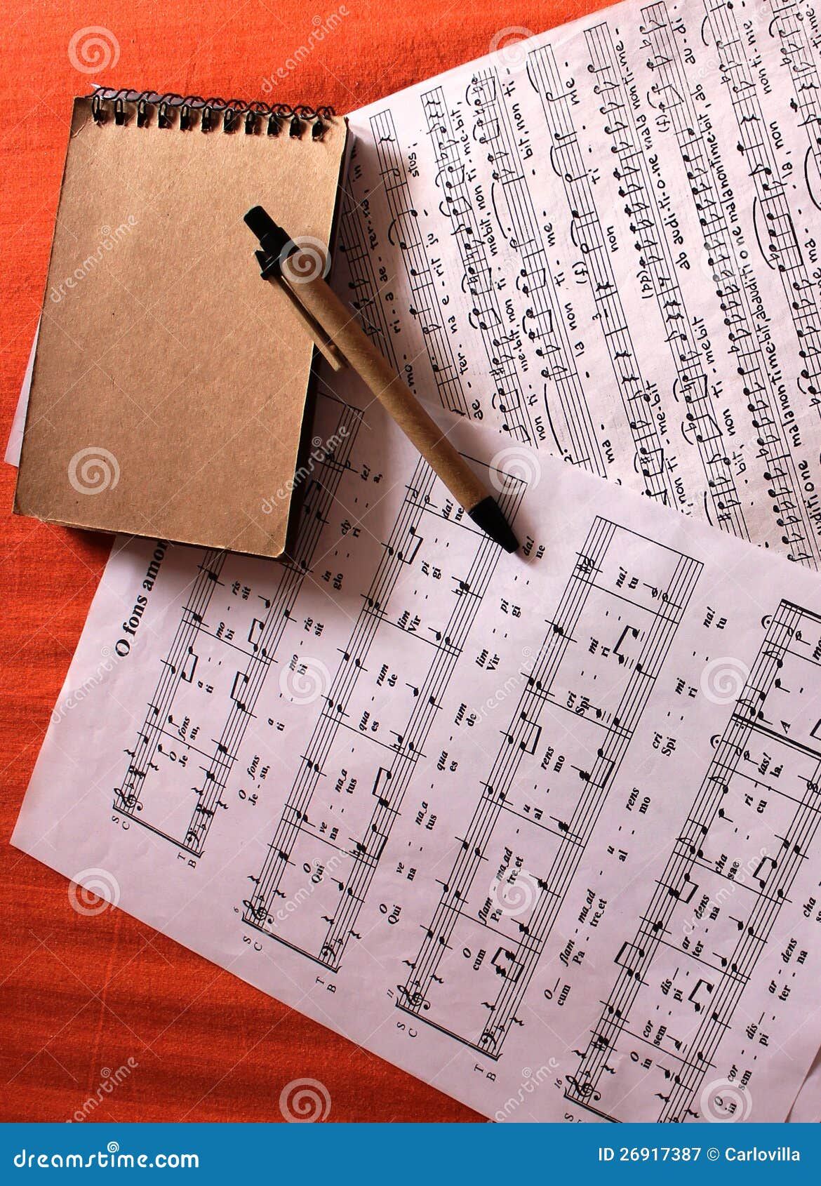 Scores and block notes stock image. Image of staves, harmony - 26917387