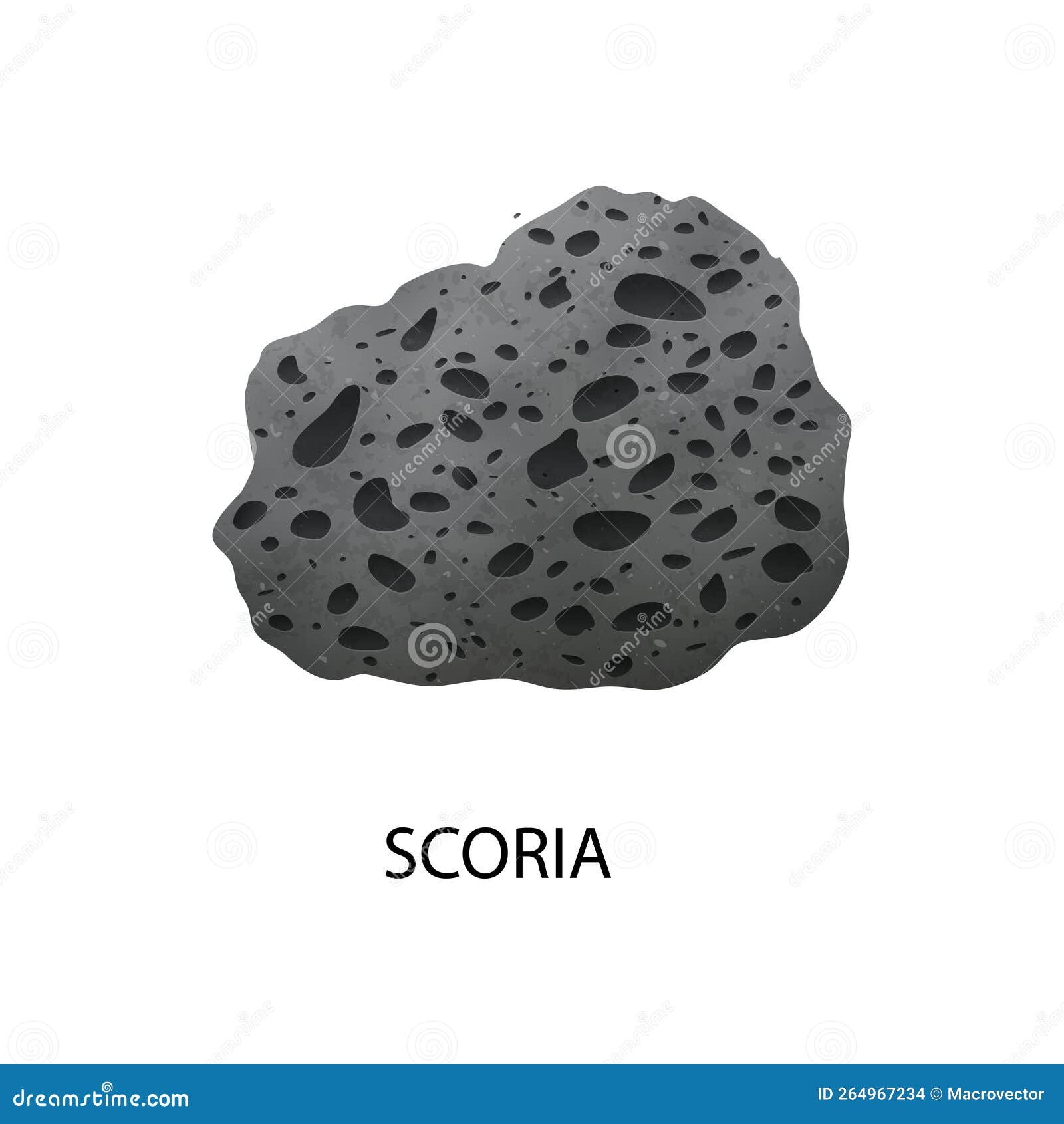 Scoria Realistic Mineral Composition Stock Vector - Illustration of ...