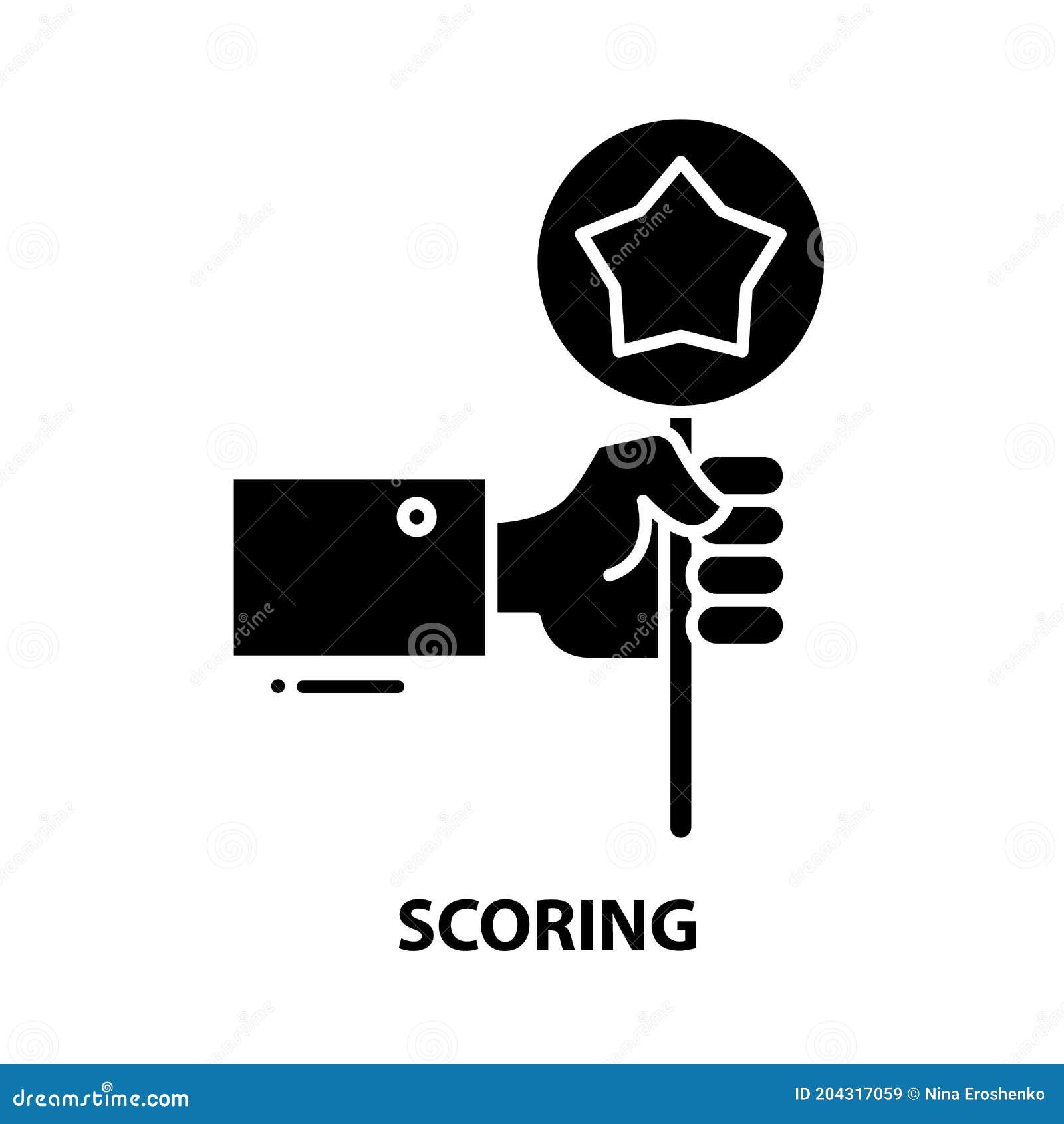 Scoring Icon, Black Vector Sign with Editable Strokes, Concept ...