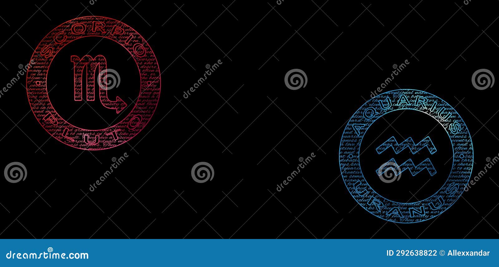 Scorpio and Aquarius Compatibility Stock Illustration - Illustration of ...