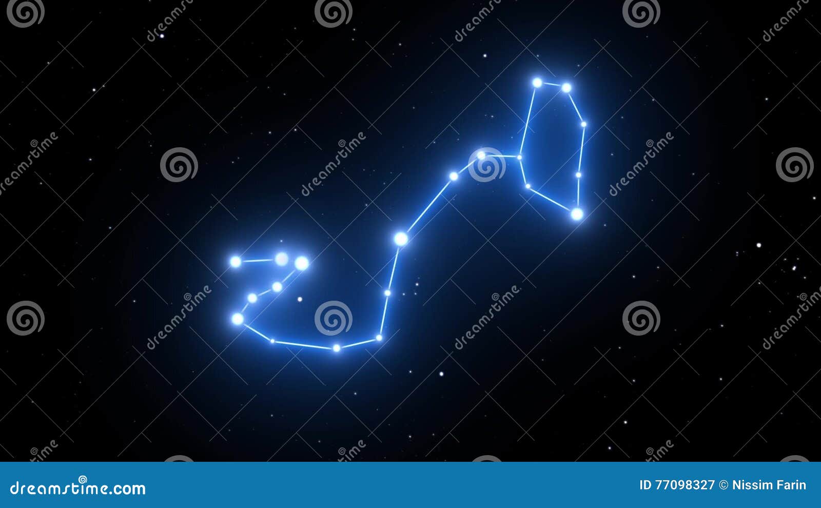 Scorpio Constellation on a Beautiful Starry Night Background Stock ...