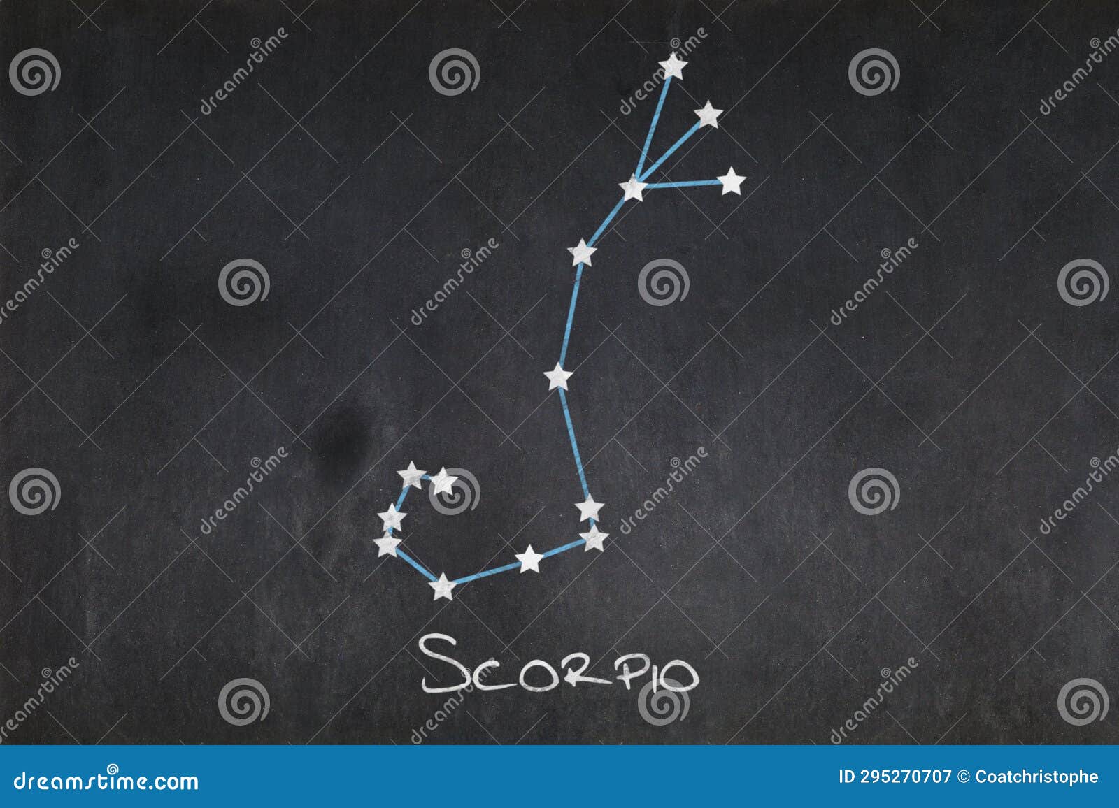 Scorpio Constellation Illustrated As A Glowing Scorpion In The Starry ...