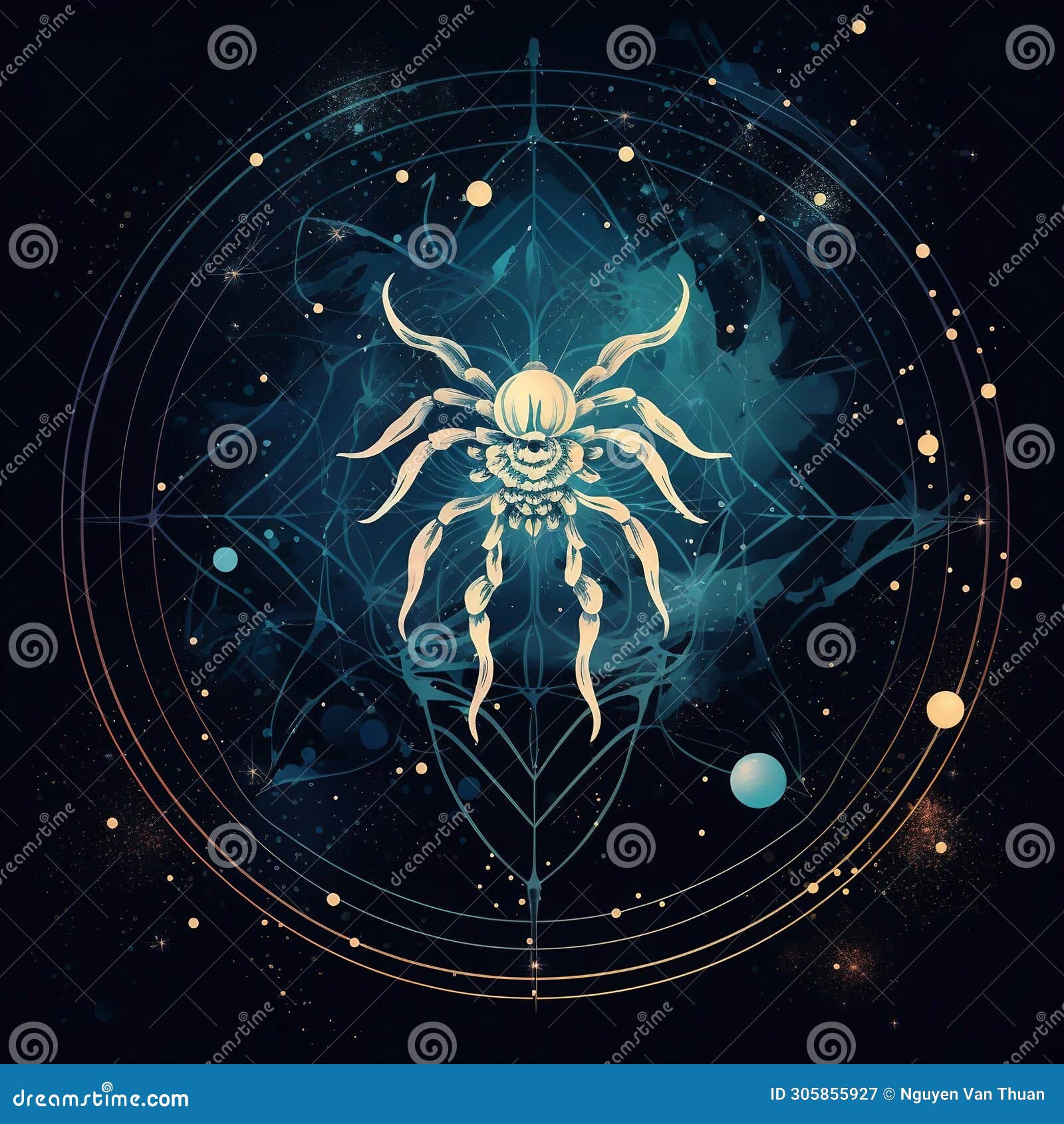 Scorpio Constellation Night Sky Celestial Beauty Stock Illustration ...