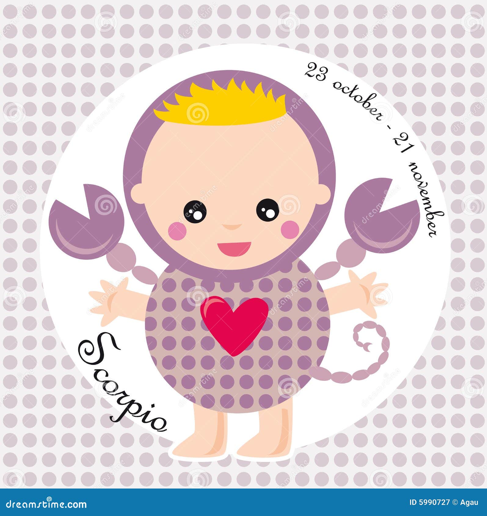 Scorpio do zodíaco ilustração do vetor. Ilustração de sinal - 5990727