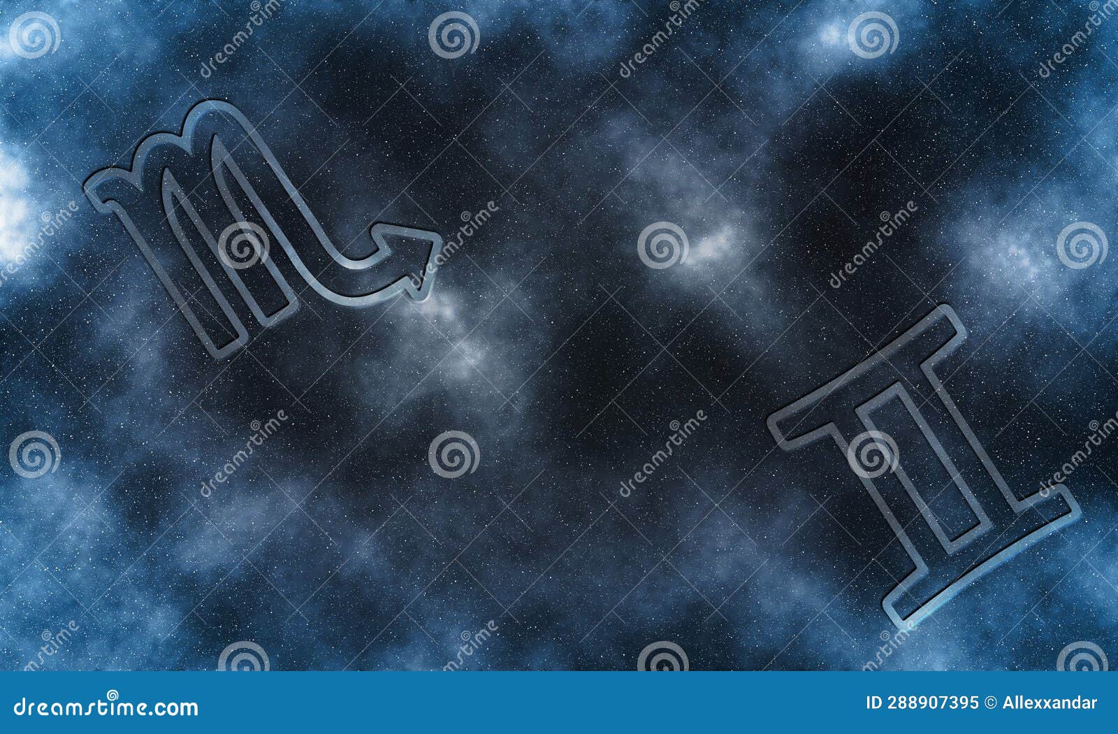 Scorpio and Gemini Compatibility Stock Illustration - Illustration of ...