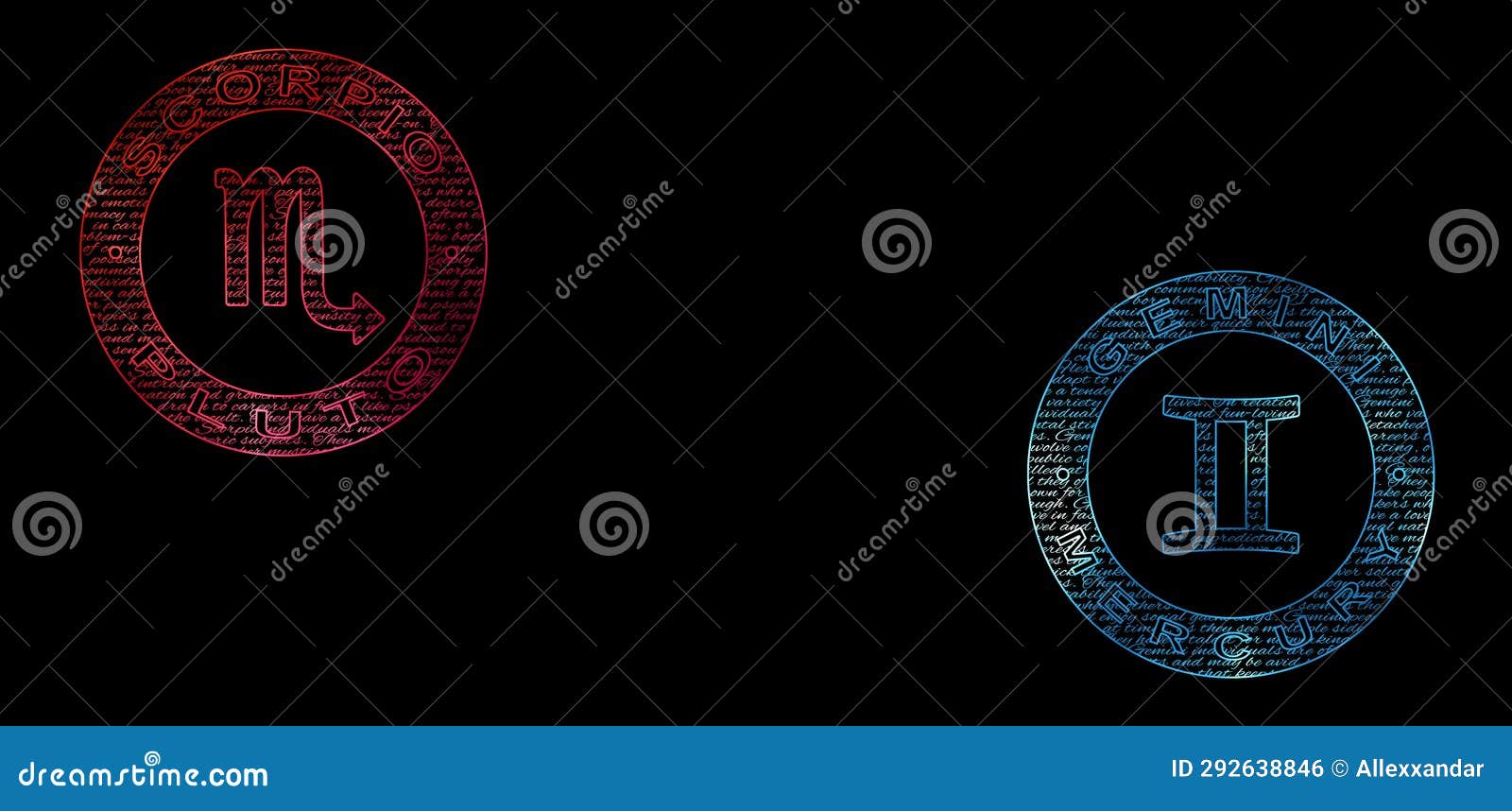 Scorpio and Gemini Compatibility Stock Illustration - Illustration of ...